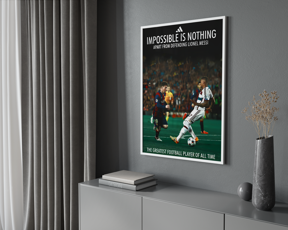 Messi 'Impossible Is Nothing' Poster – Footy Posters