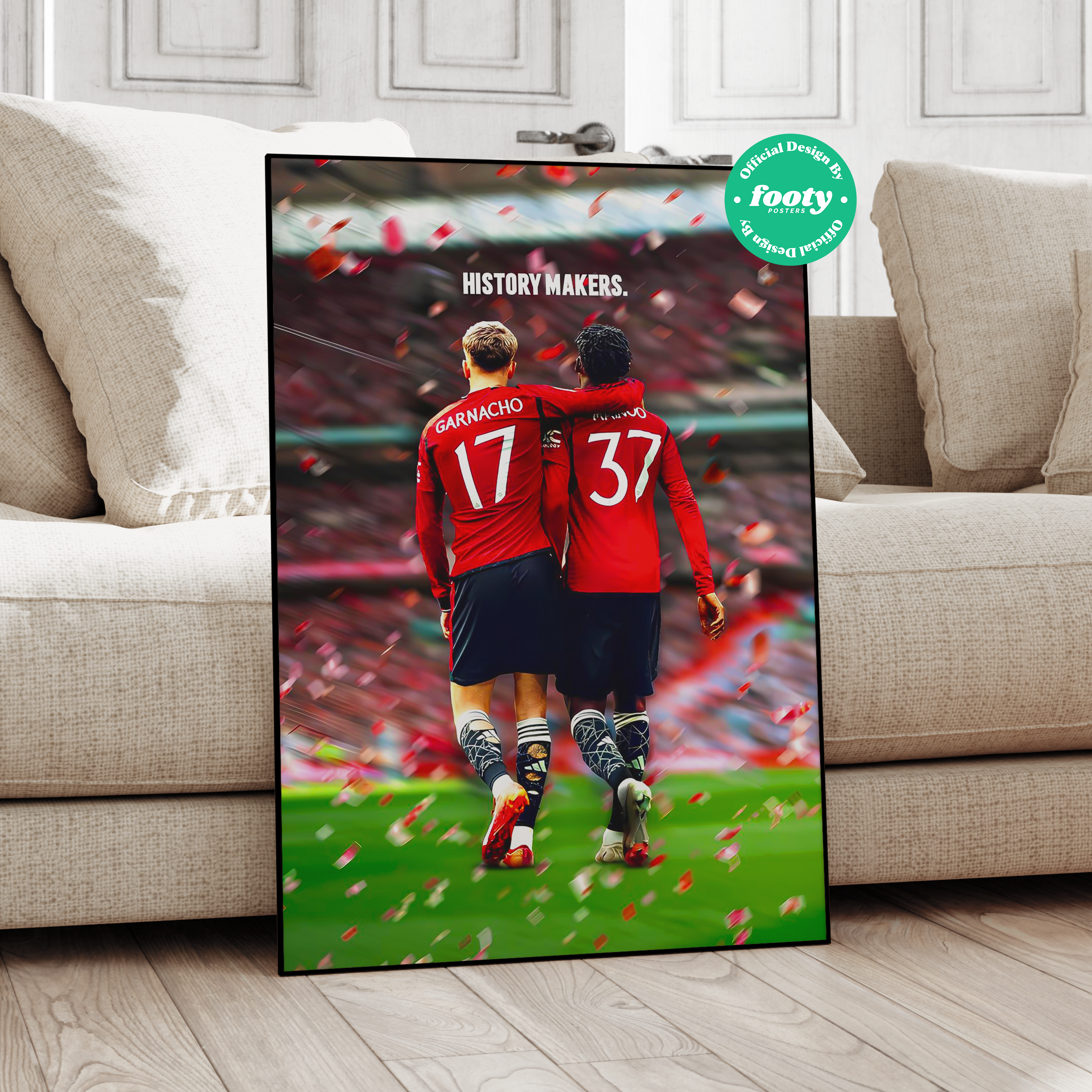 Garnacho & Mainoo 'History Makers' Poster – Footy Posters
