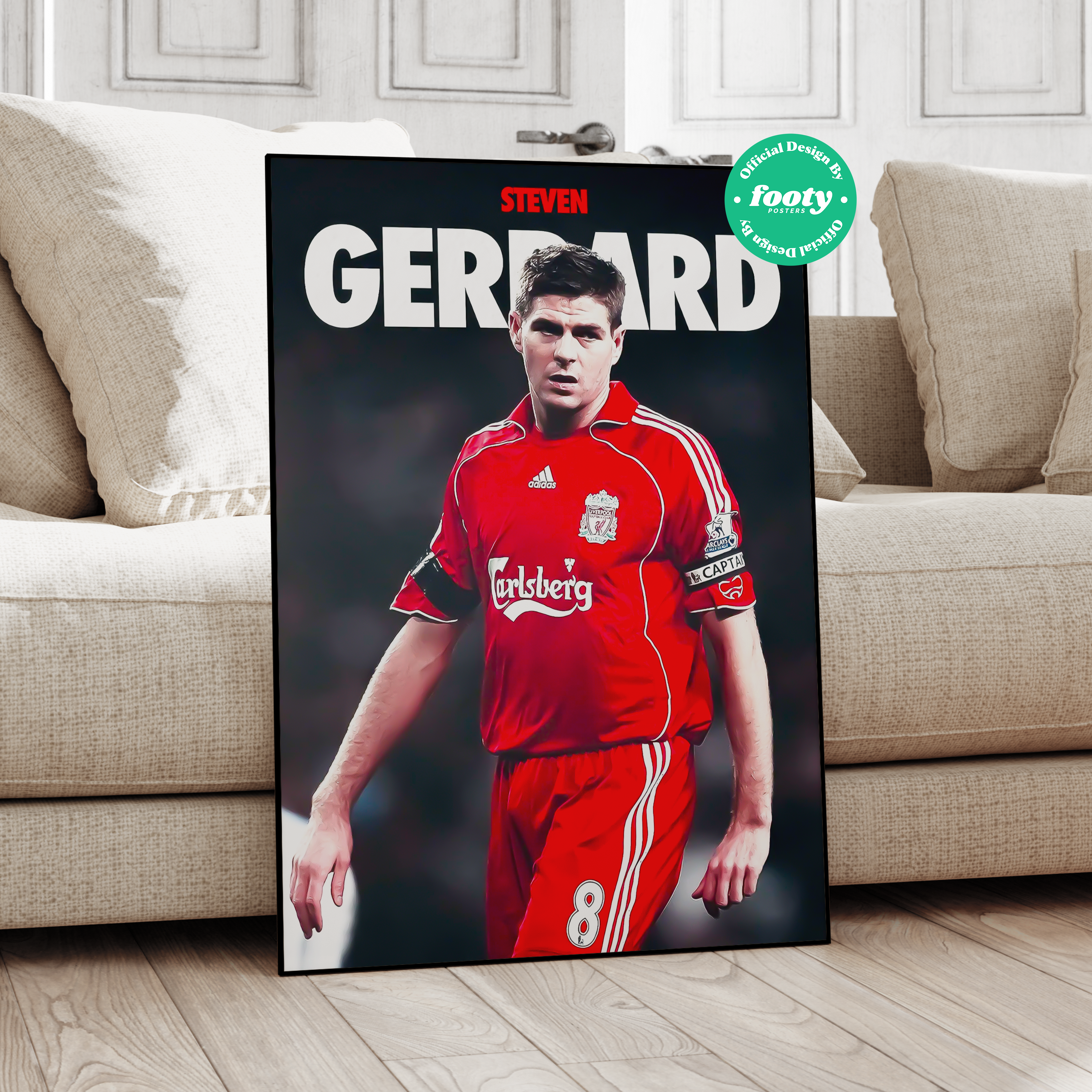 Steven Gerrard 'Focus' Poster – Footy Posters