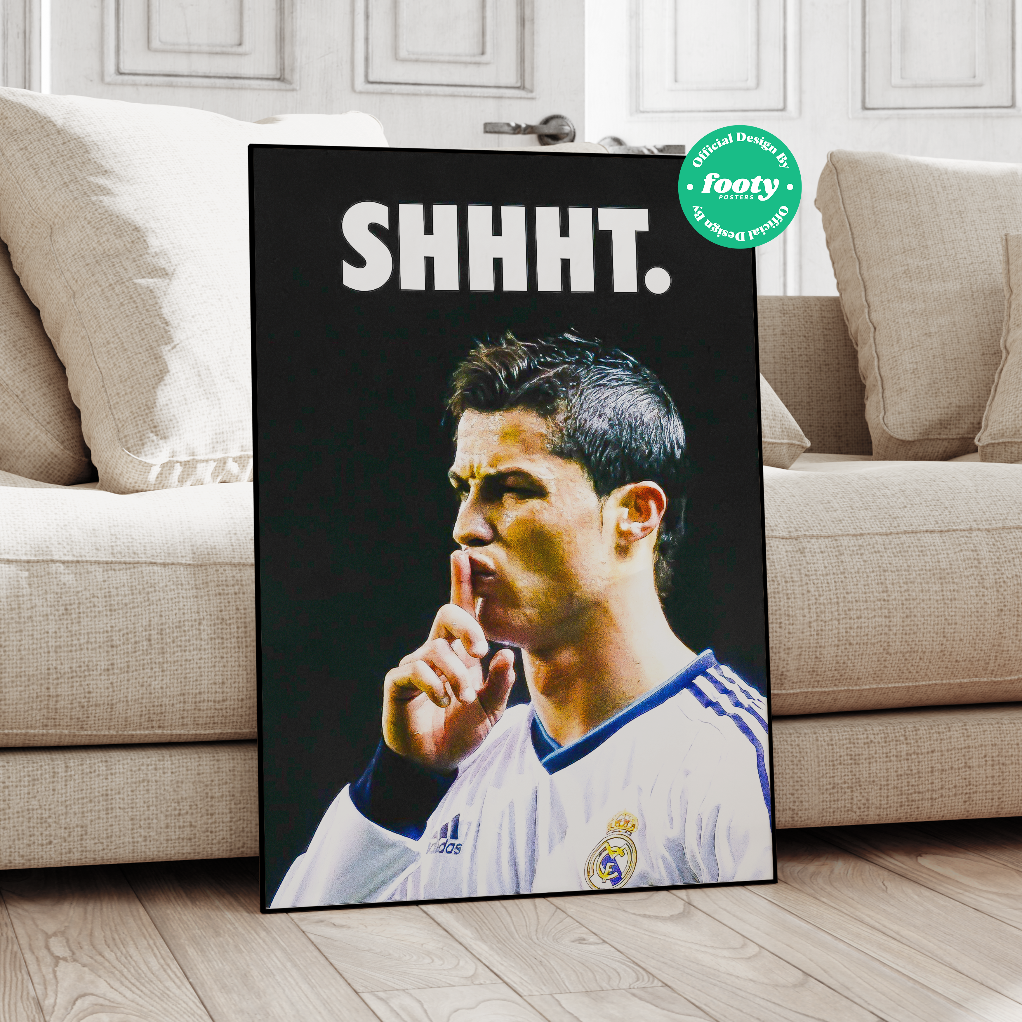Cristiano Ronaldo 'Shhh' Poster – Footy Posters