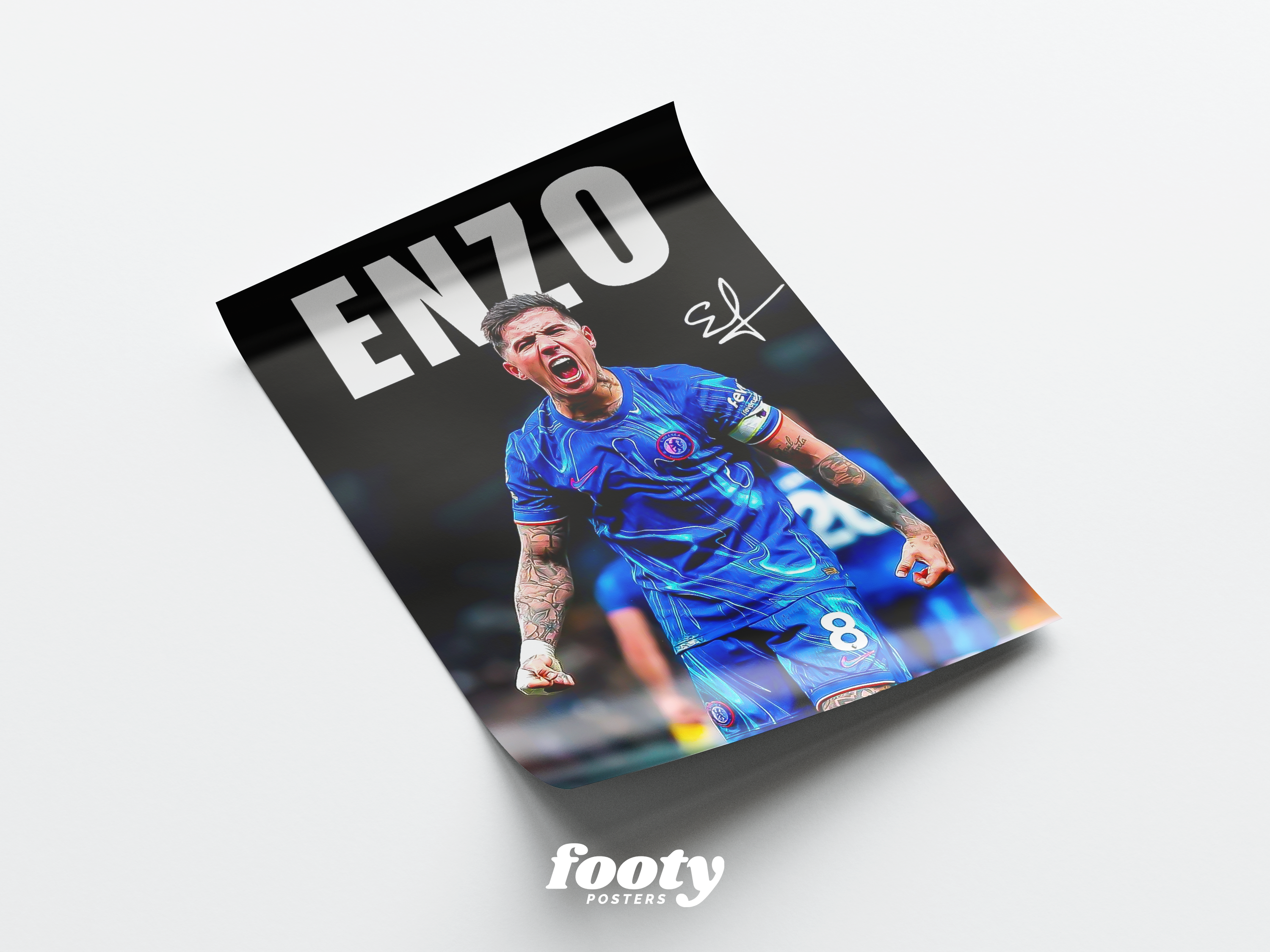 Enzo Fernandez 'Signature' Poster – Footy Posters